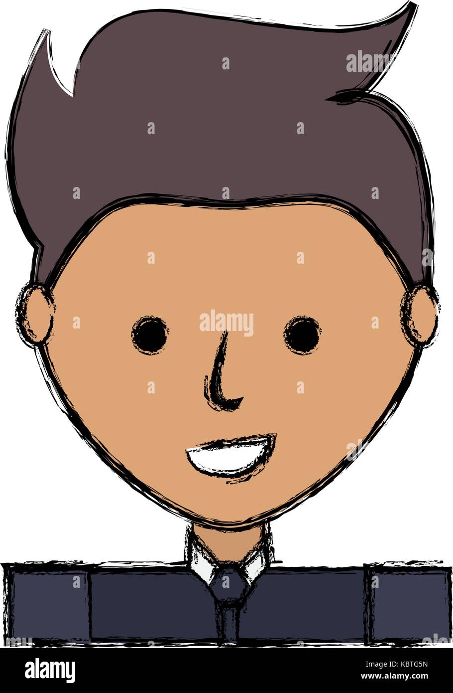 Cartoon man icon over white background colorful design vector ...