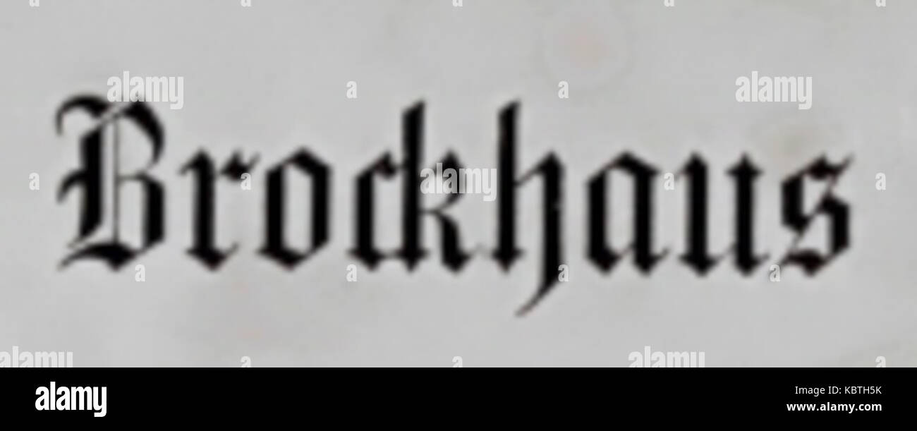 Brockhaus 1893 Logo Stock Photo - Alamy