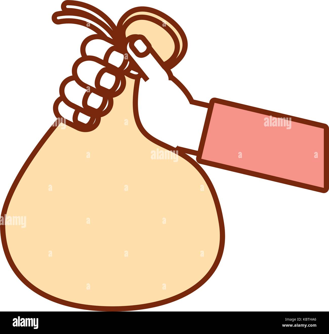 money sack icon over white background vector illustration Stock Vector ...