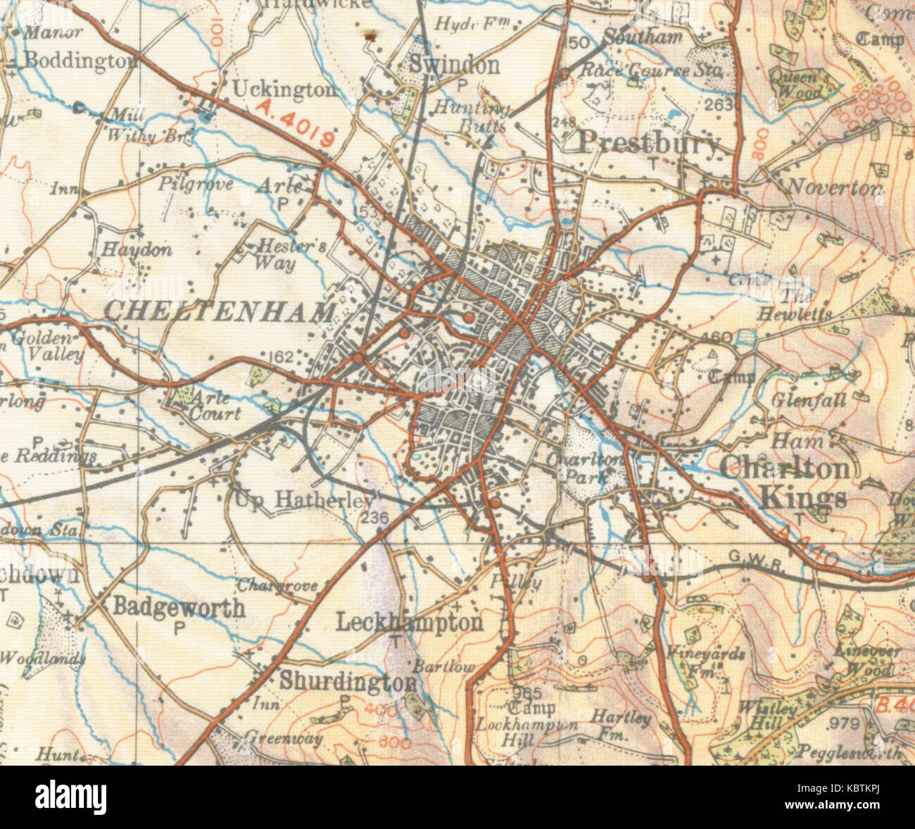 Map of cheltenham hi-res stock photography and images - Alamy