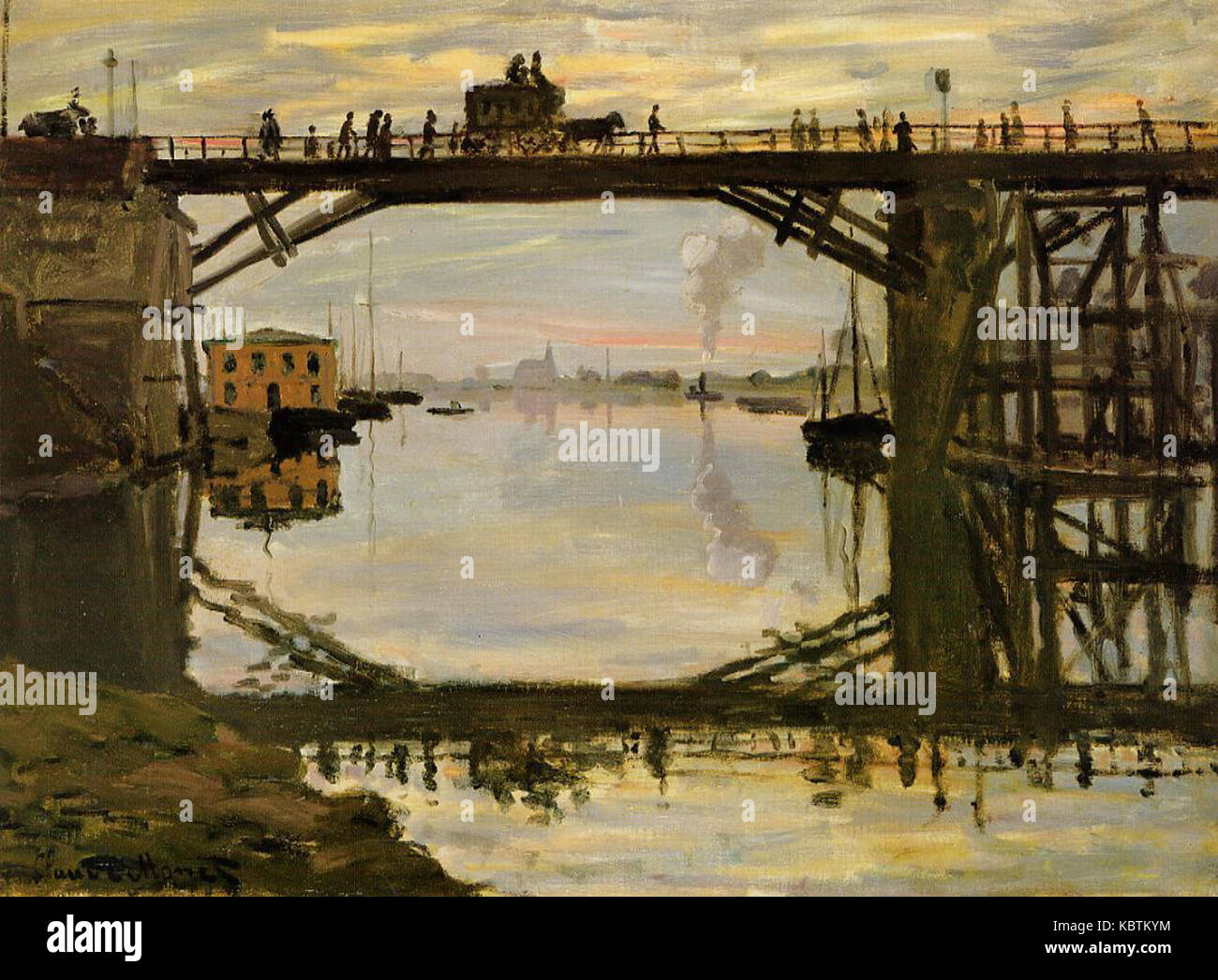Claude Monet’s *The Highway Bridge under Repair* captures a moment of ...