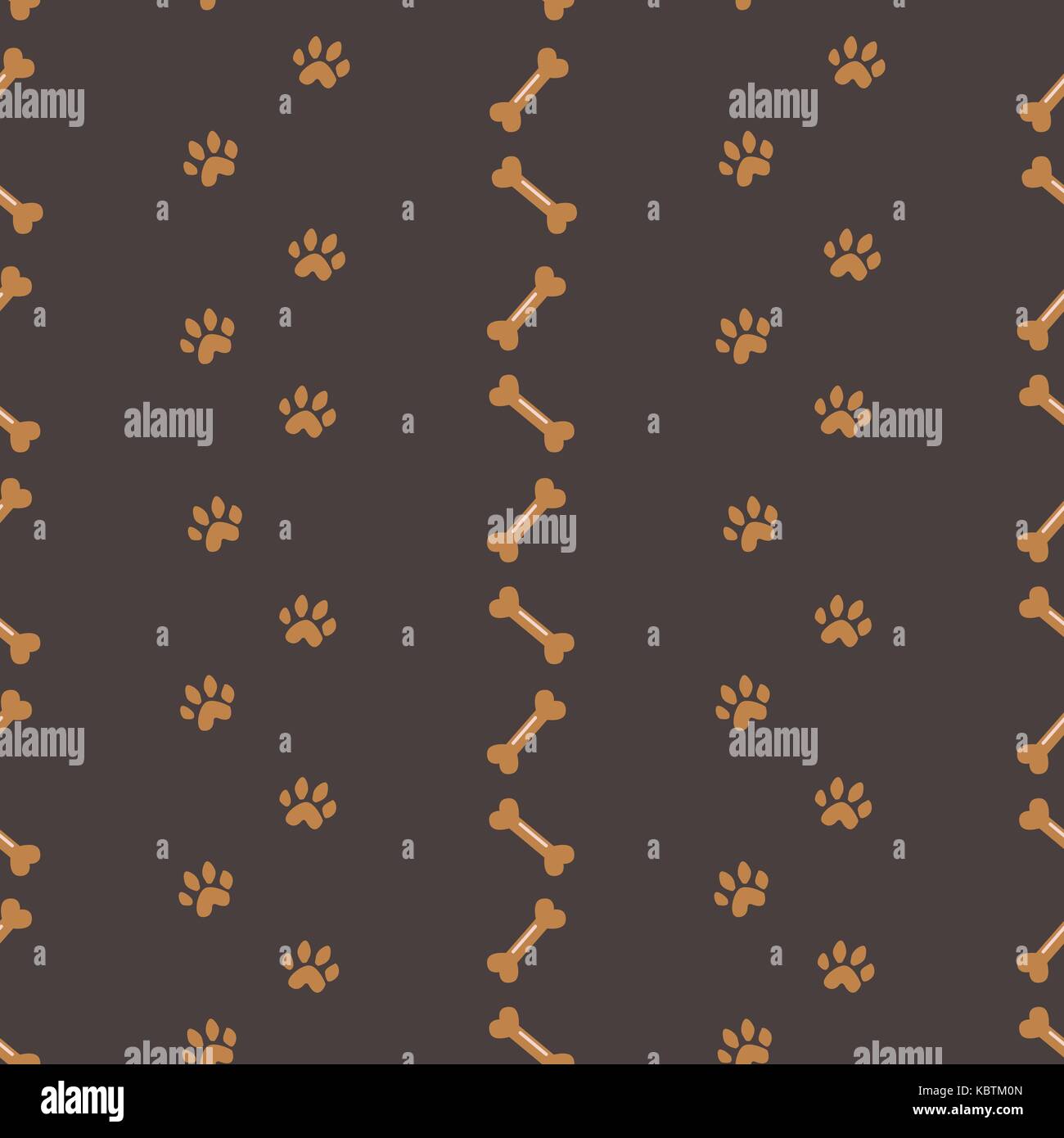 Seamless Dog Paw Pattern. Vector Illustration Stock Vector Image & Art ...