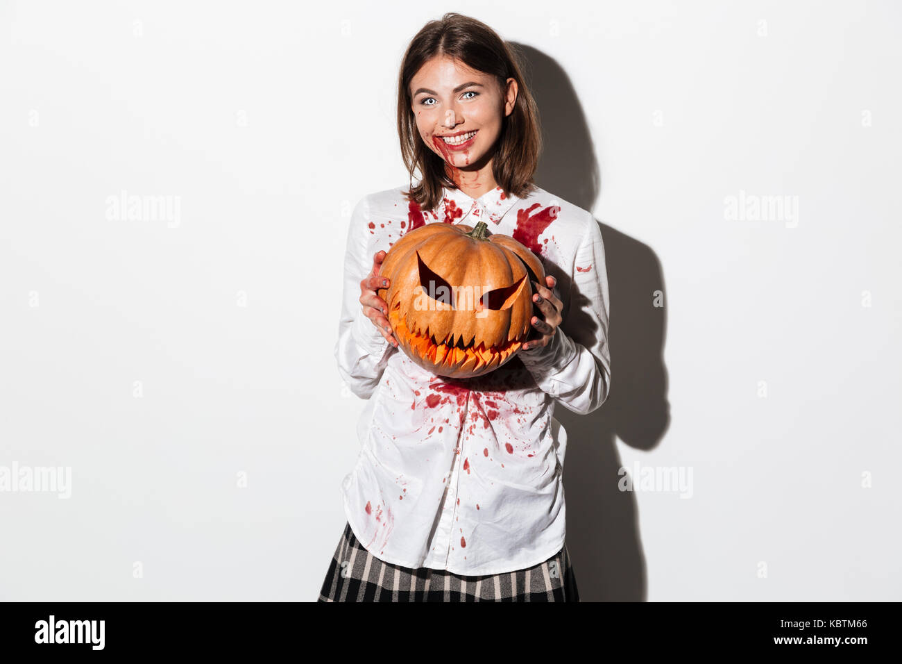Happy mad zombie woman hi-res stock photography and images - Alamy