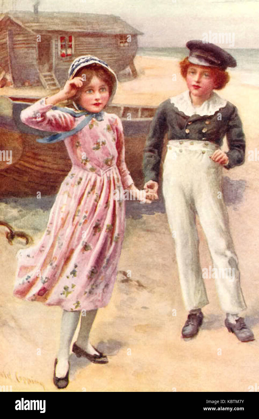 David et Emily (Harold Copping Stock Photo - Alamy