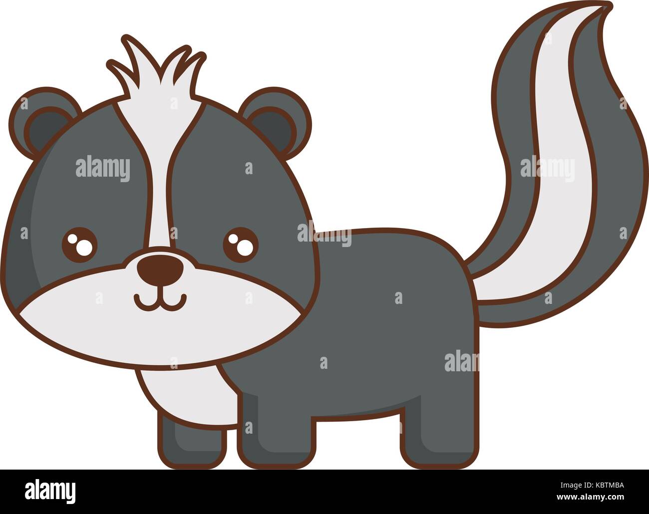 cute skunk icon over white background colorful design vector ...