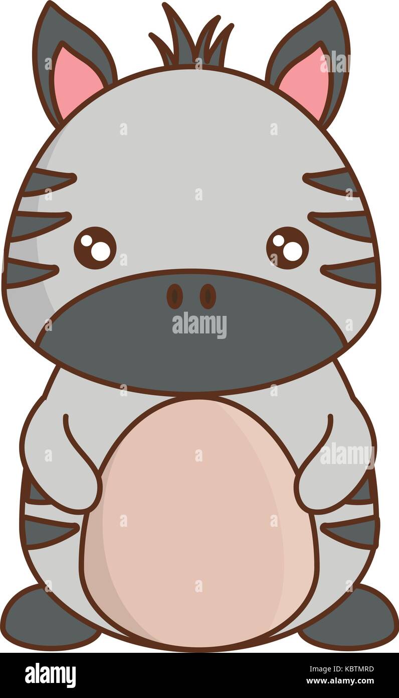 cute zebra icon over white background colorful design vector ...