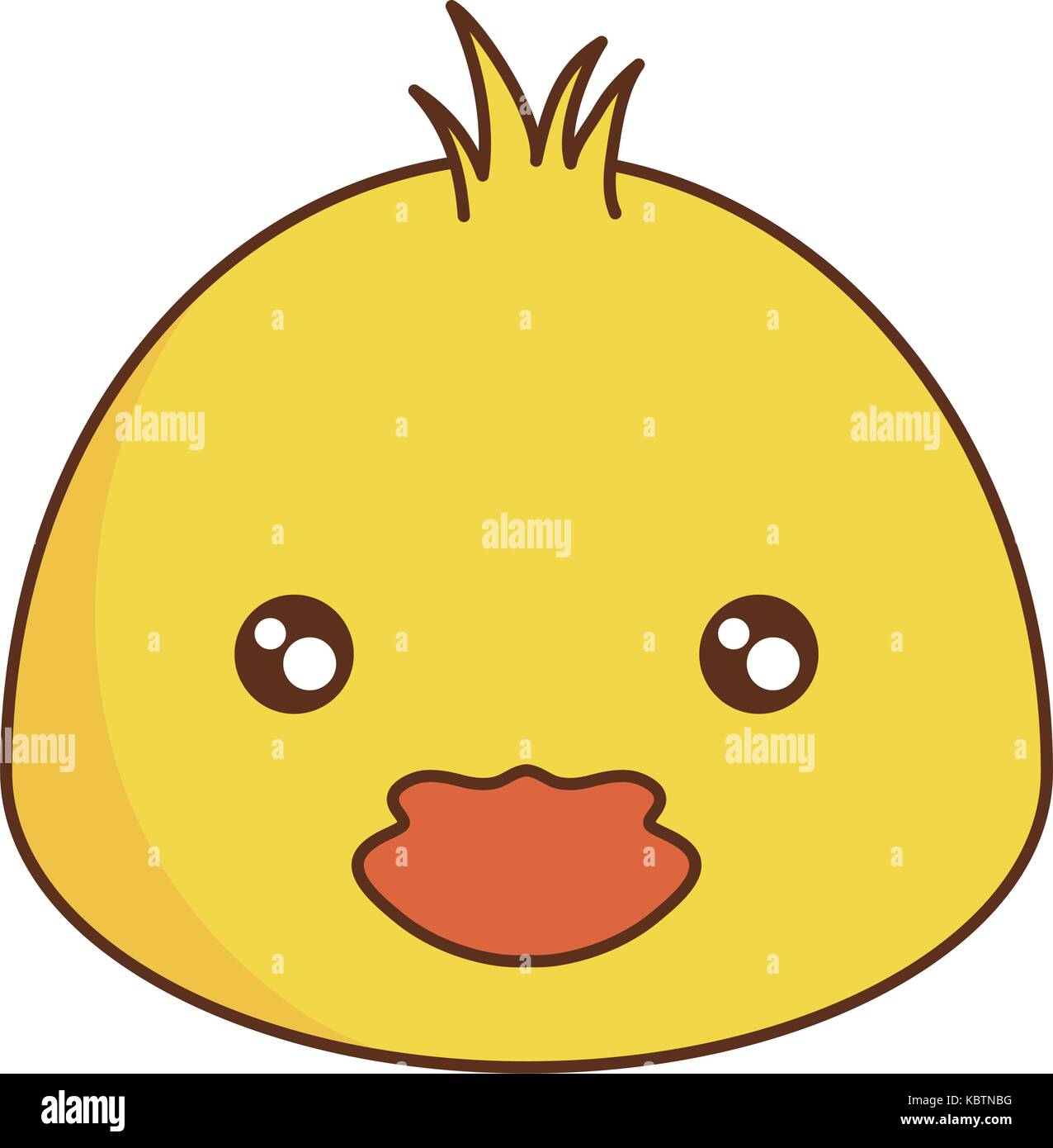 cute duck icon over white background colorful design vector ...