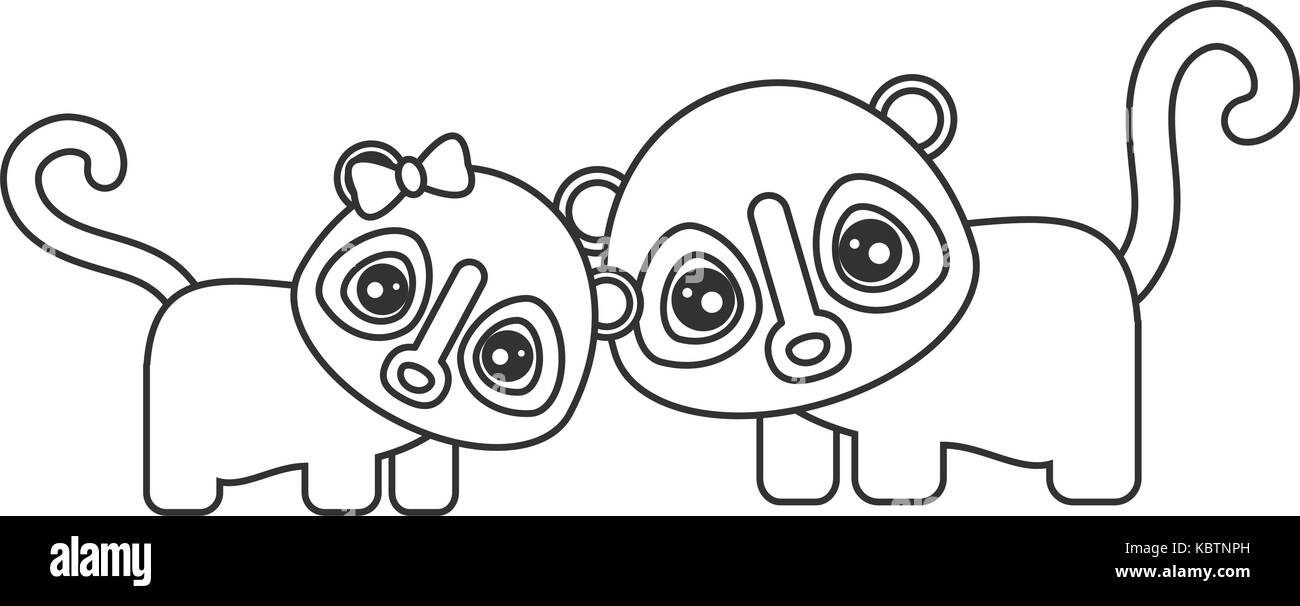 cute spectacled bears icon over white background vector illustration ...