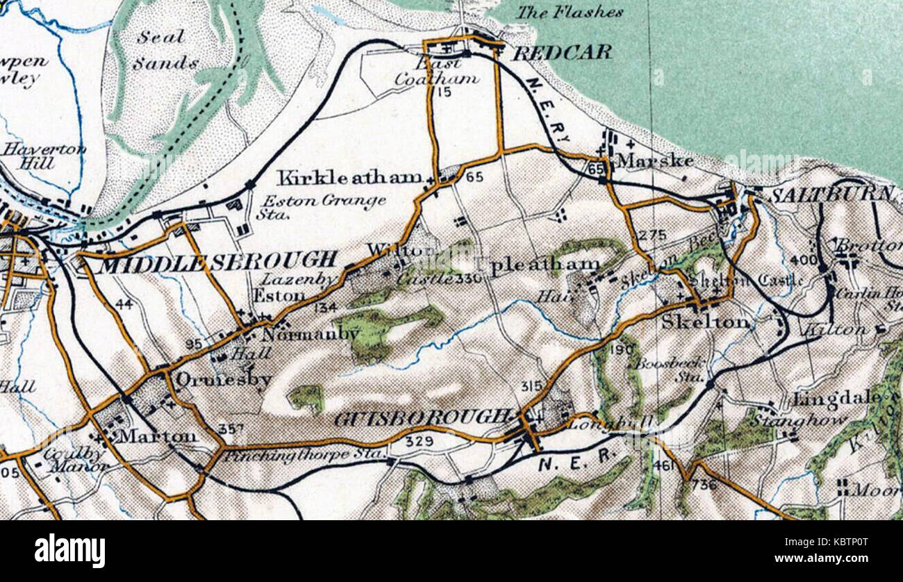 Cleveland map hi-res stock photography and images - Alamy