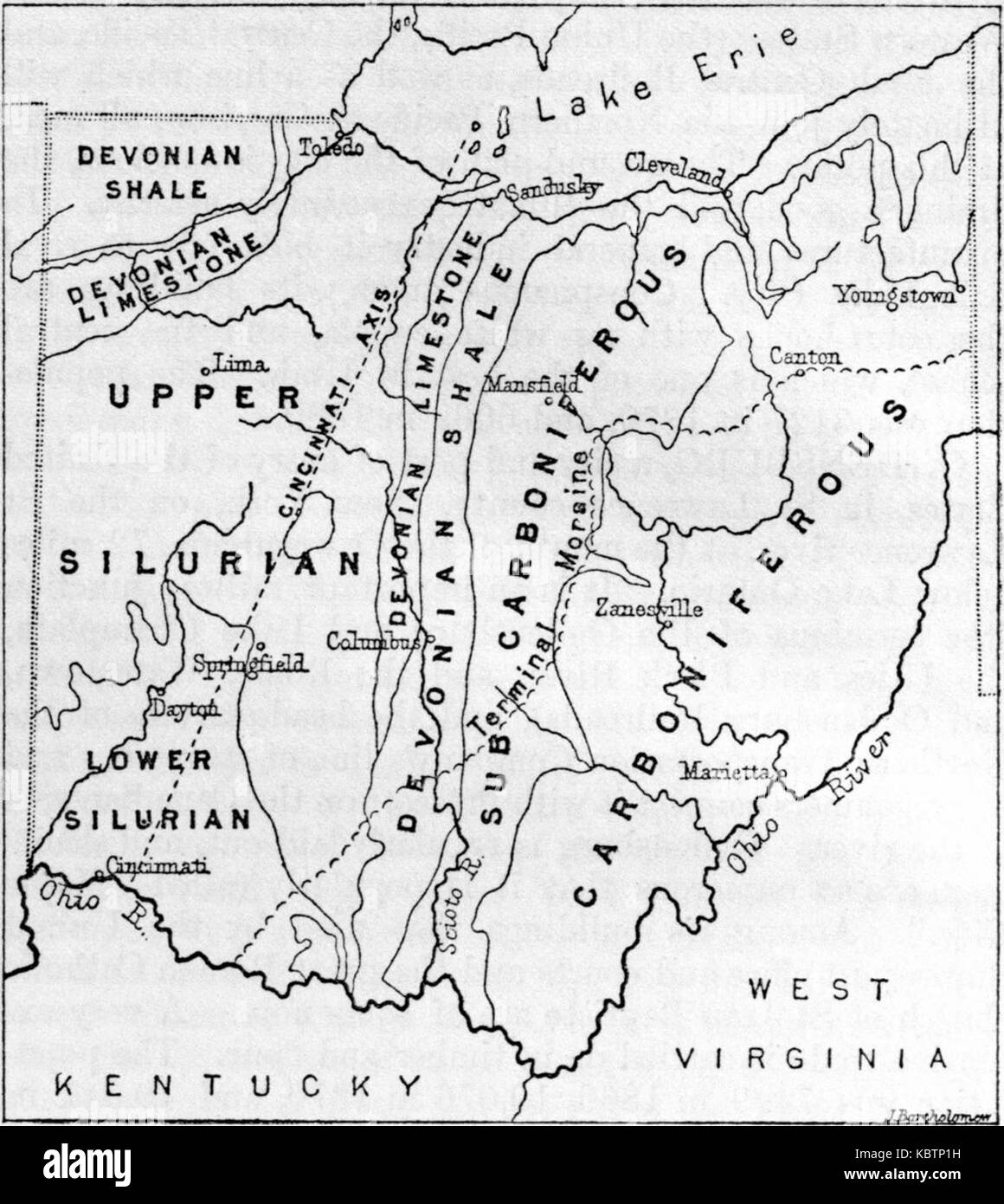 EB9 Ohio geological map Stock Photo - Alamy