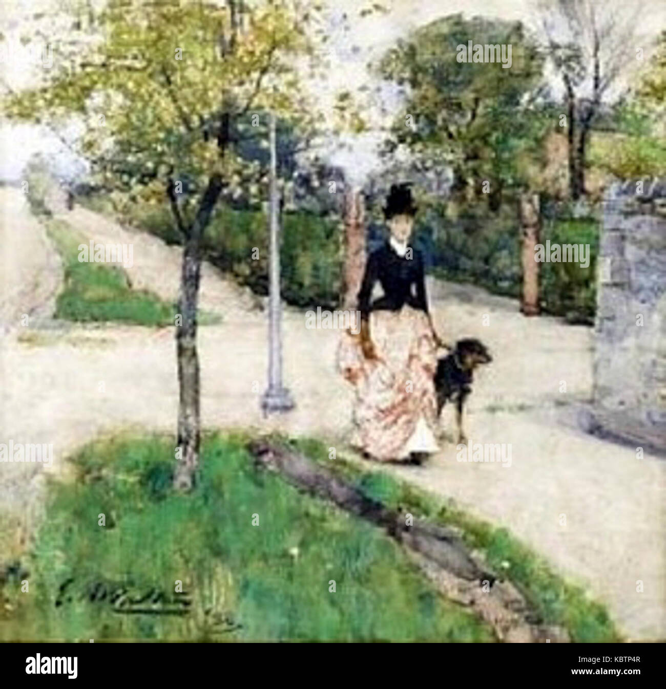 Edward Arthur Walton A Morning Walk 1886 Stock Photo - Alamy