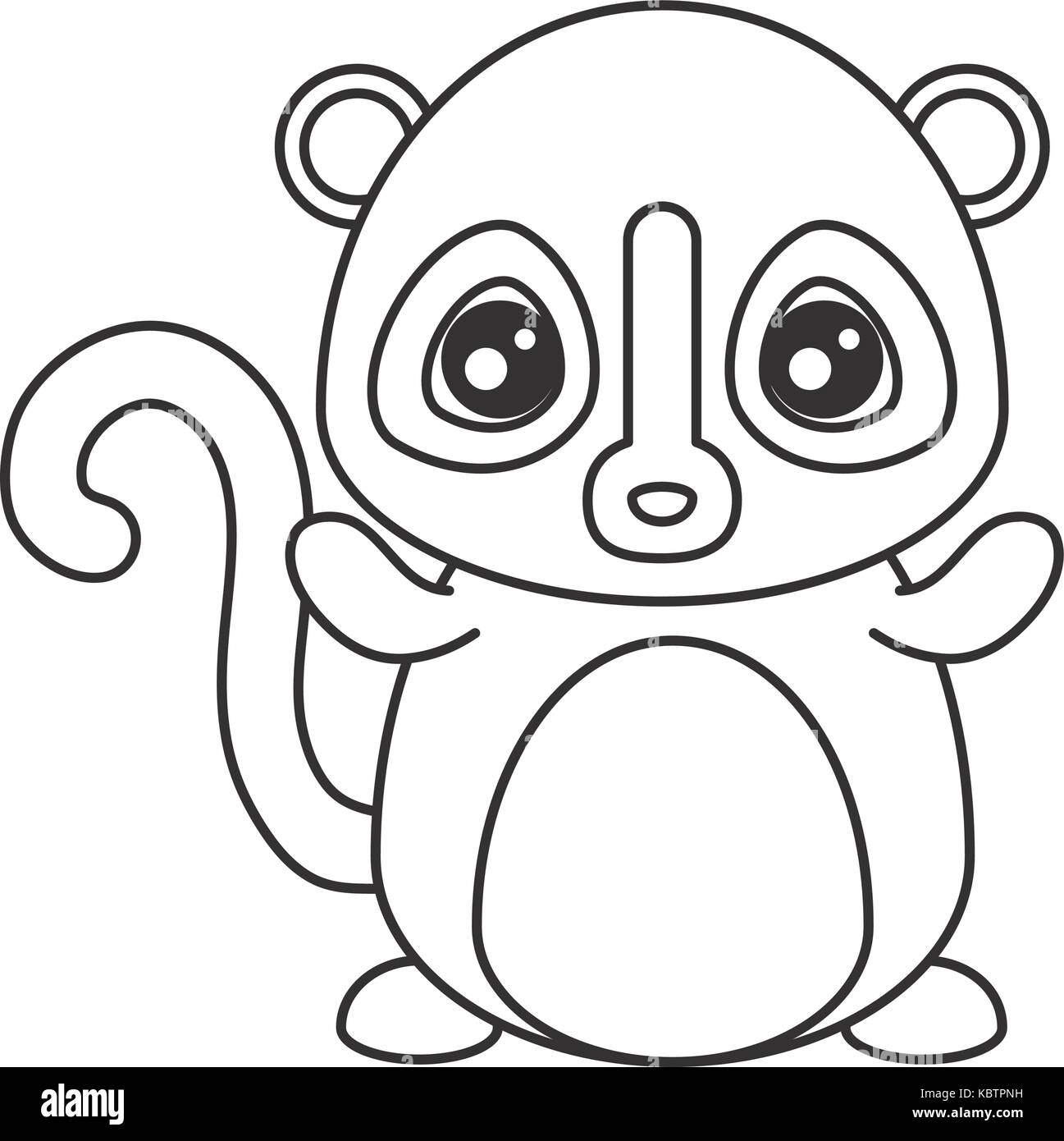 cute spectacled bear icon over white background vector illustration ...