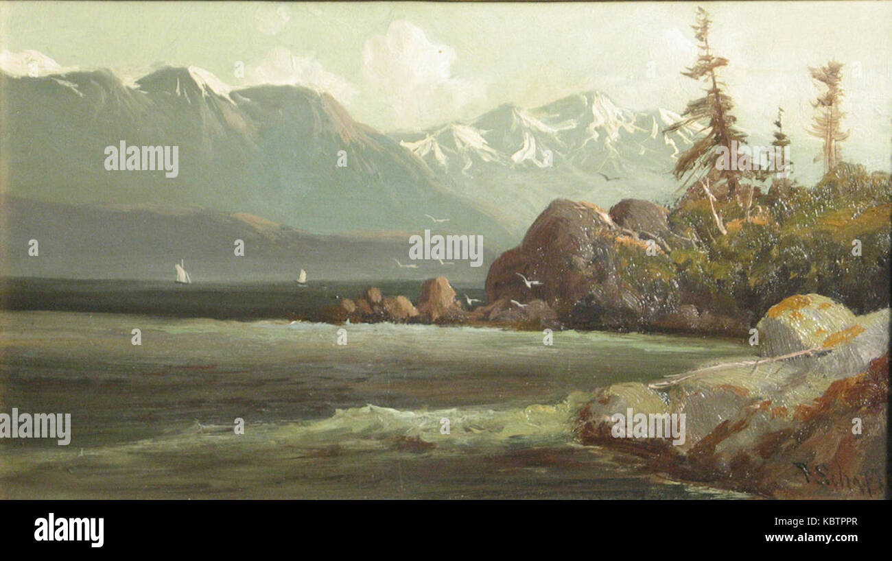 Frederick Ferdinand Schafer Lake Scene Stock Photo - Alamy