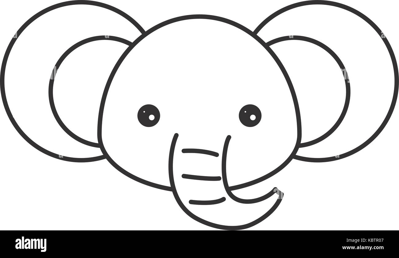 cute elephant icon over white background vector illustration Stock ...
