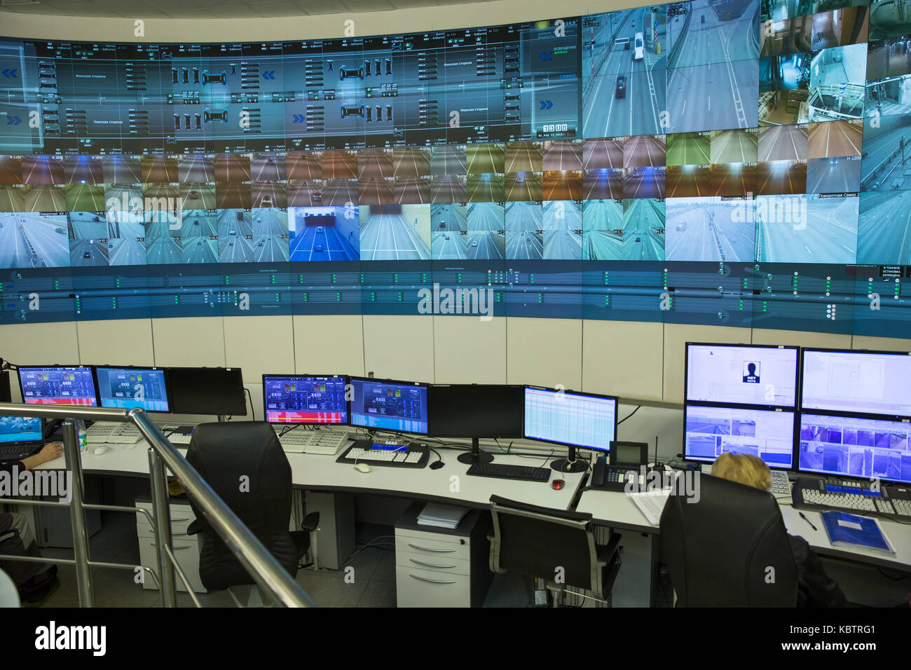 Security Monitoring Control Console Room High Resolution Stock ...