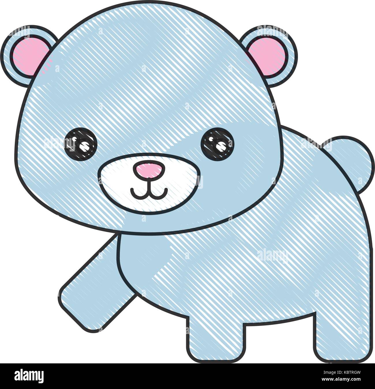 cute bear icon over white background vector illustration Stock Vector ...