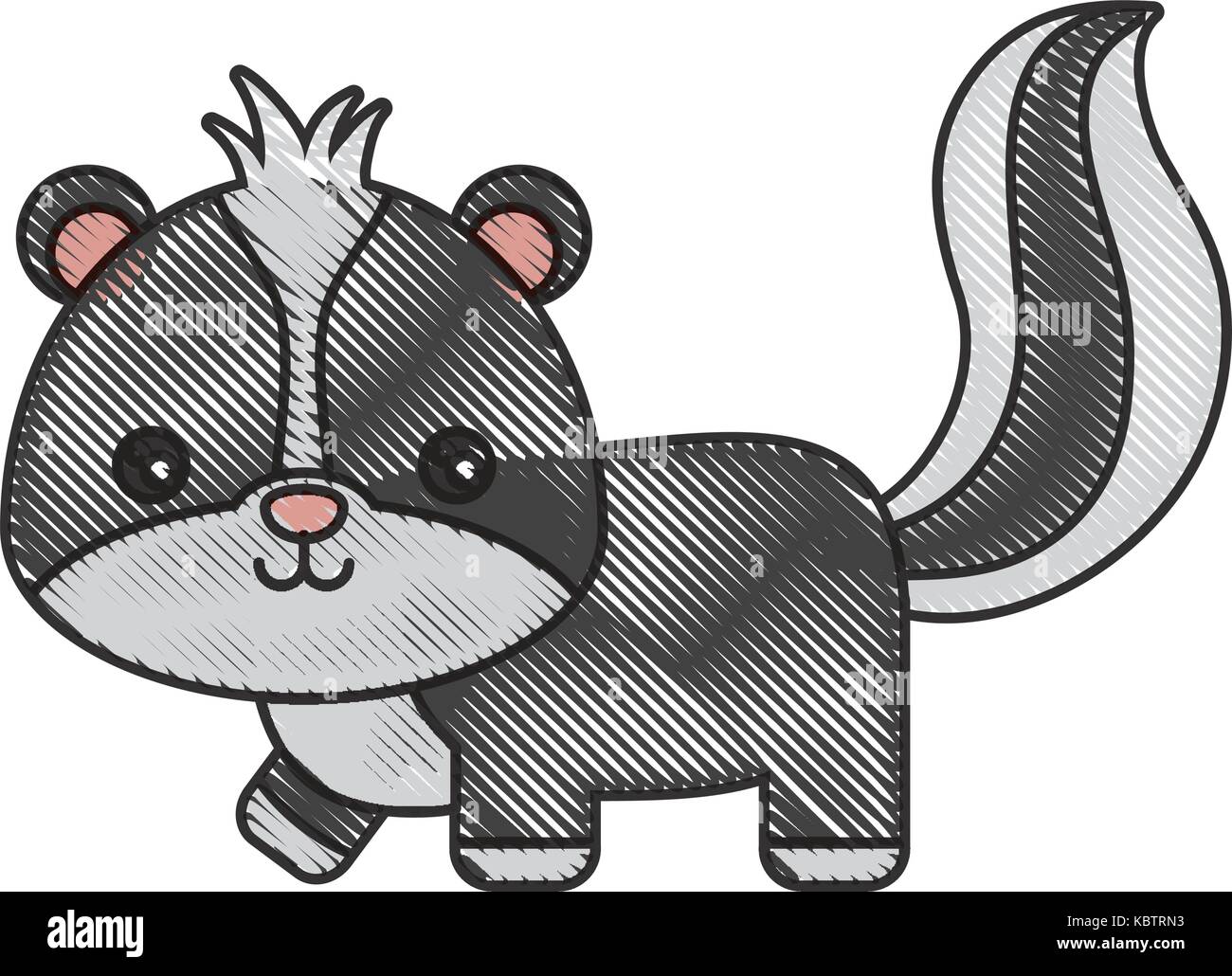 cute skunk icon over white background colorful design vector ...