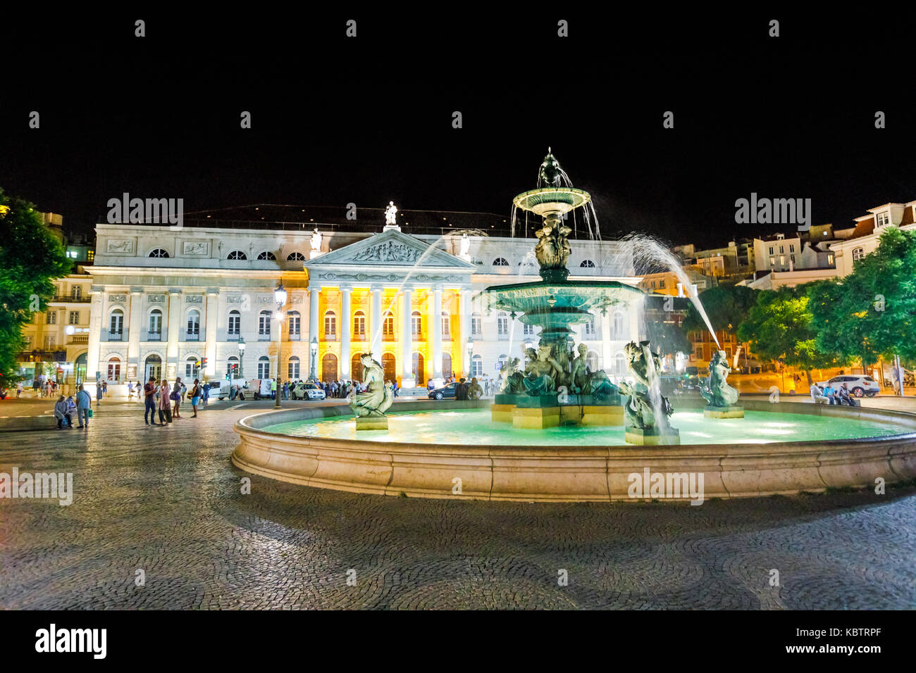 Rossio Square Lisbon Stock Photo - Alamy