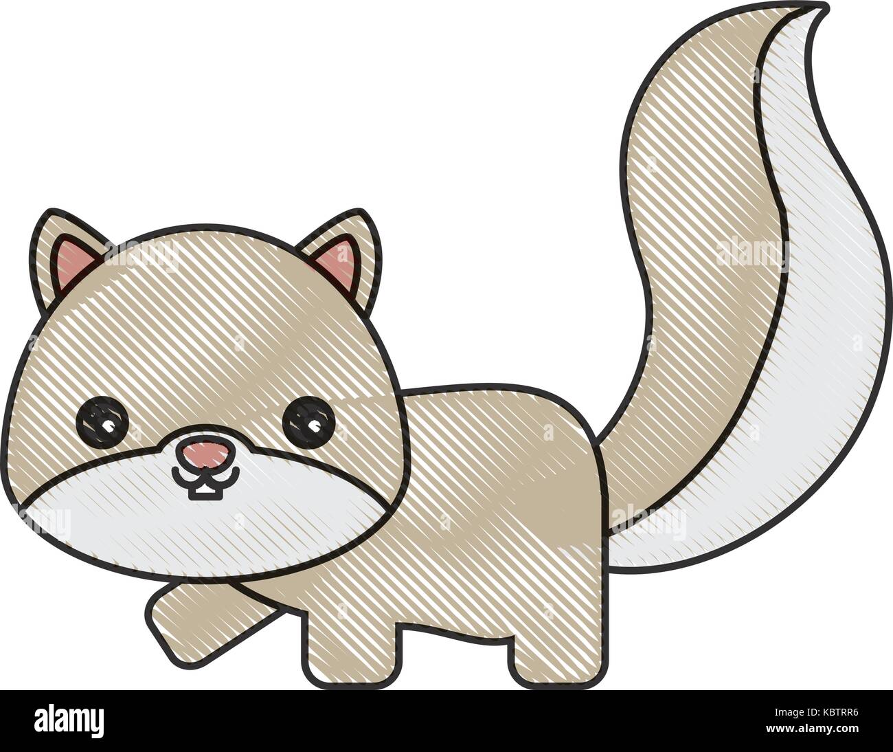 cute squirrel icon over white background colorful design vector ...