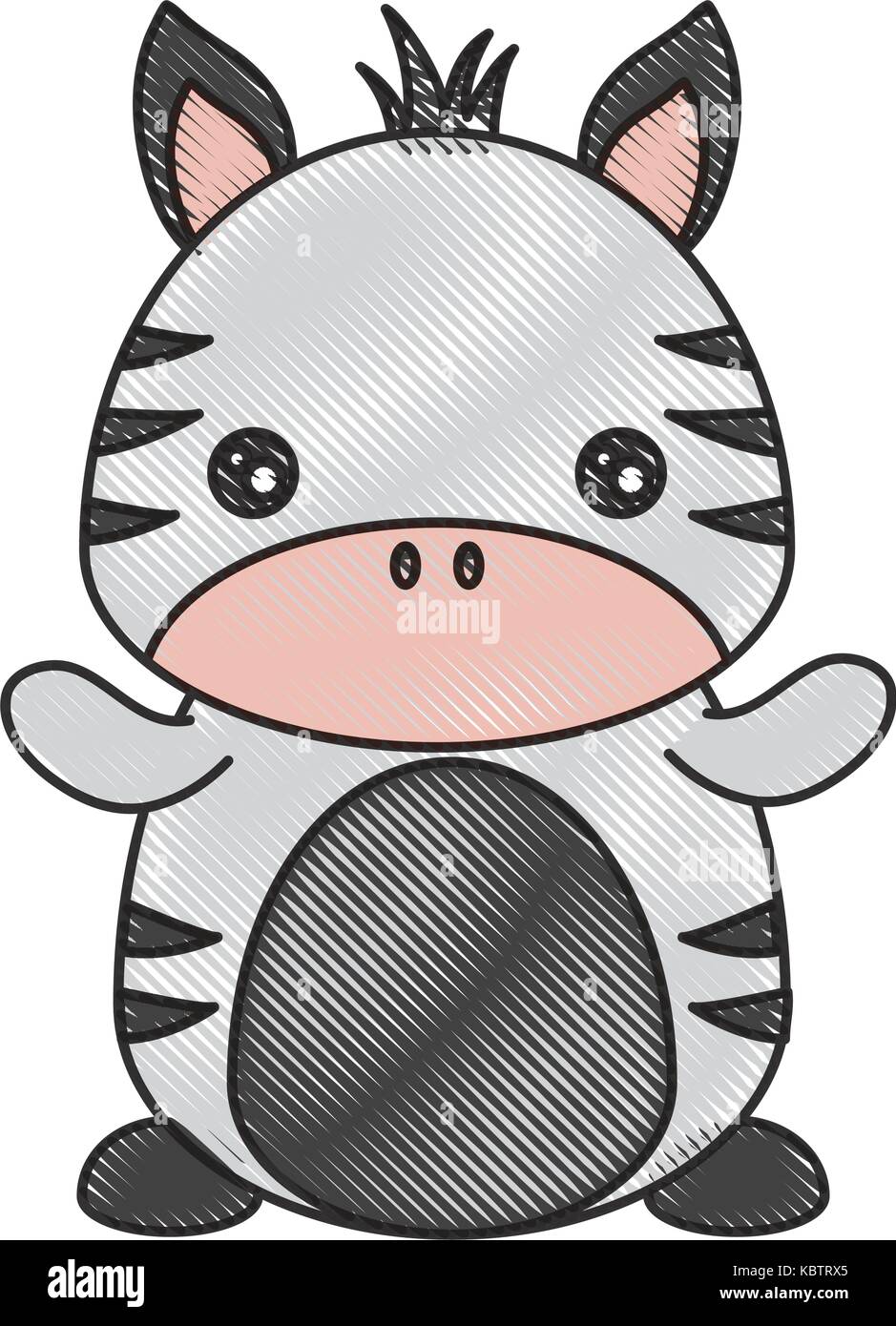 cute zebra icon over white background colorful design vector ...