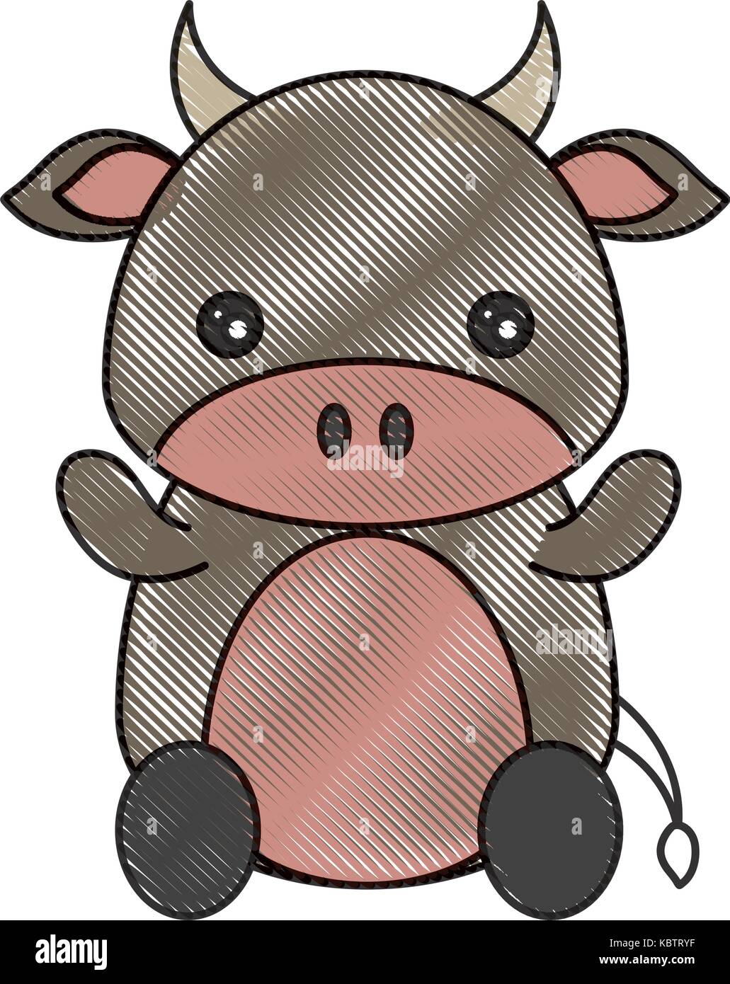 cute cow icon over white background colorful design vector illustration ...