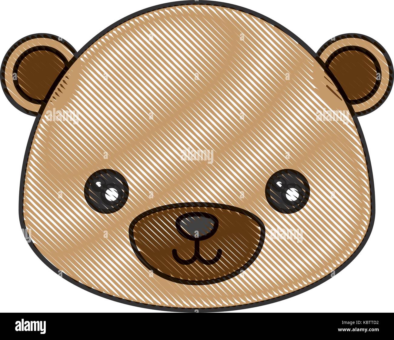 cute bear icon over white background colorful design vector ...