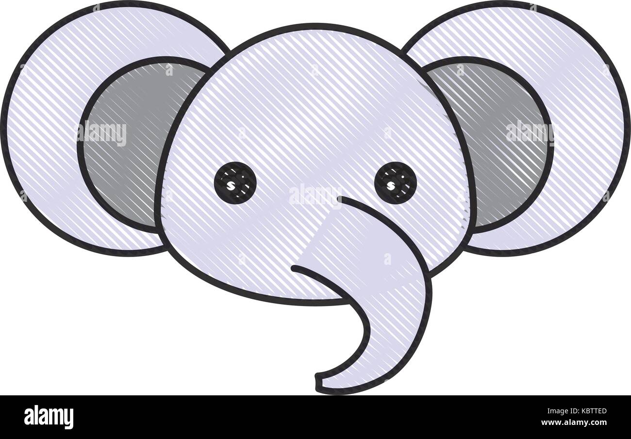 cute elephant icon over white background colorful design vector ...