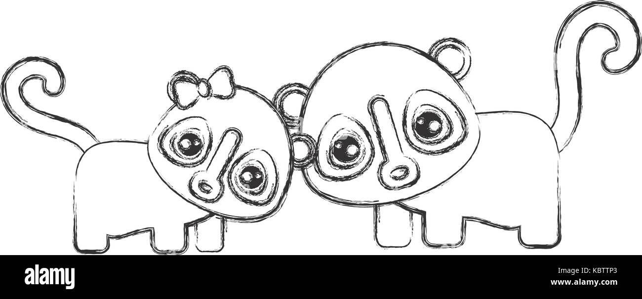 cute spectacled bears icon over white background vector illustration ...