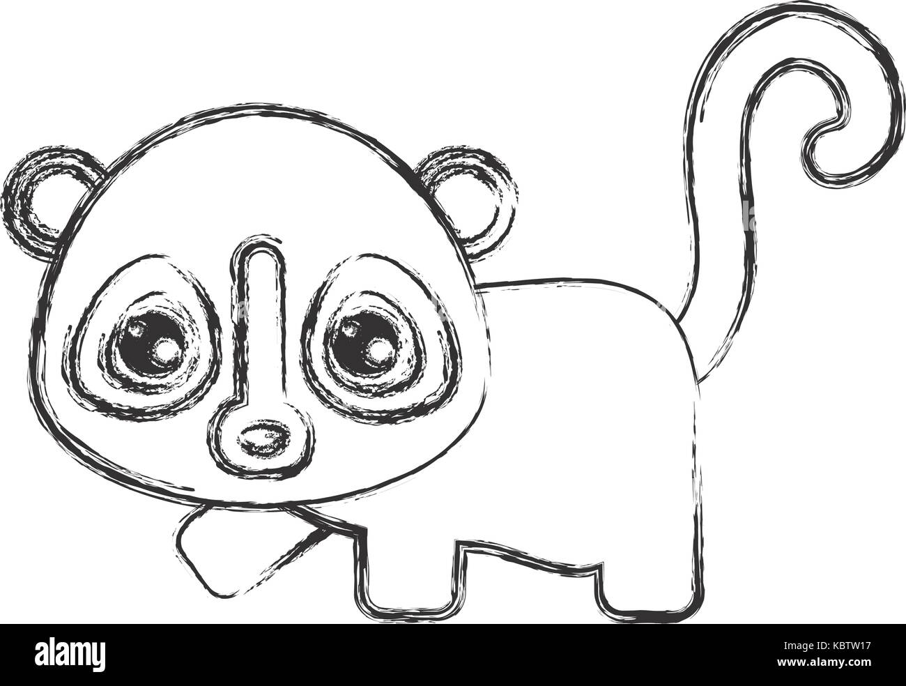 cute spectacled bear icon over white background vector illustration ...