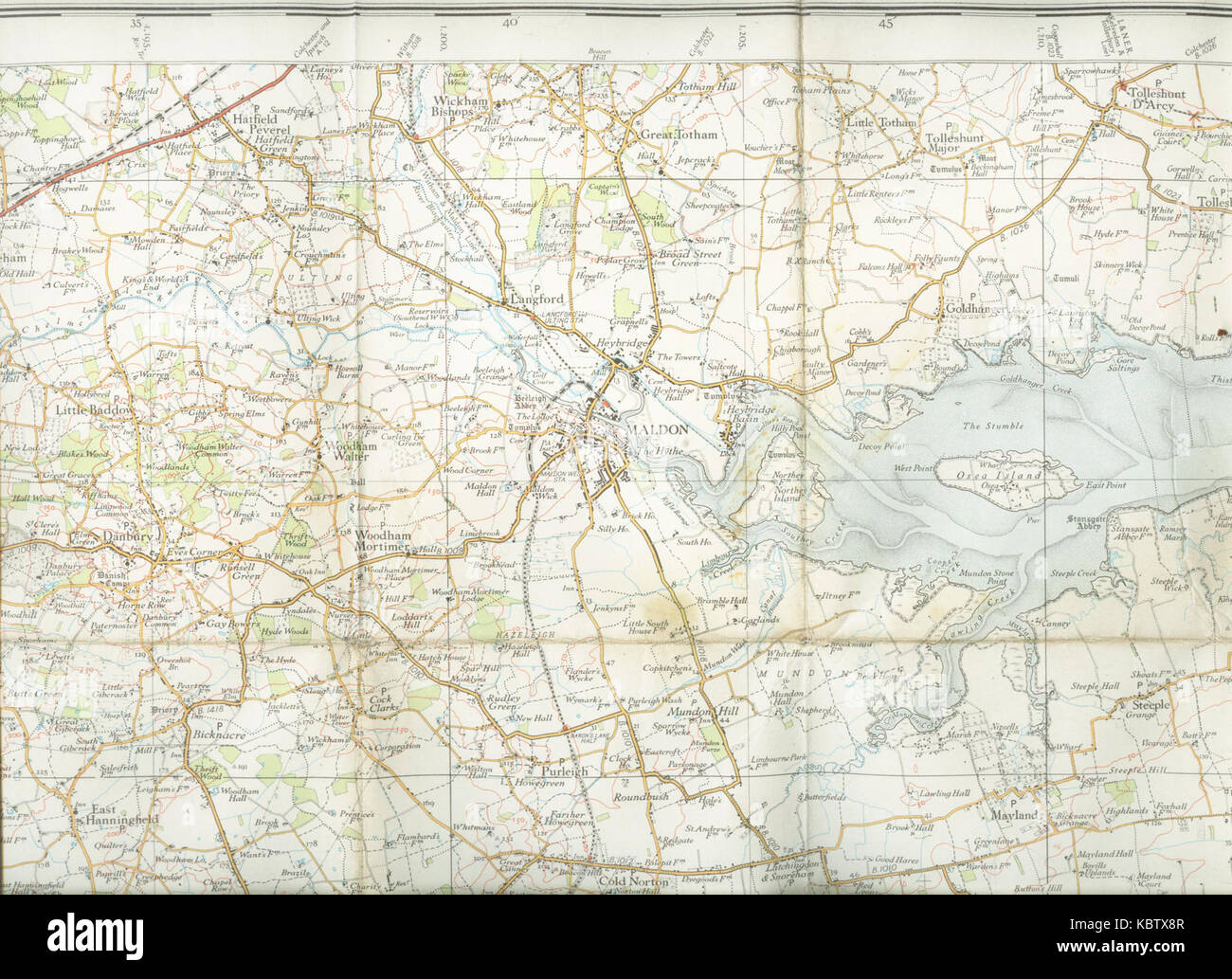Map of maldon hi-res stock photography and images - Alamy
