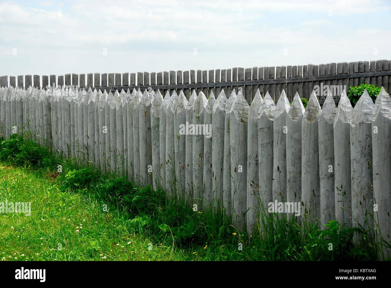 Spiked fence at the Living history museum of the French Fortress of ...