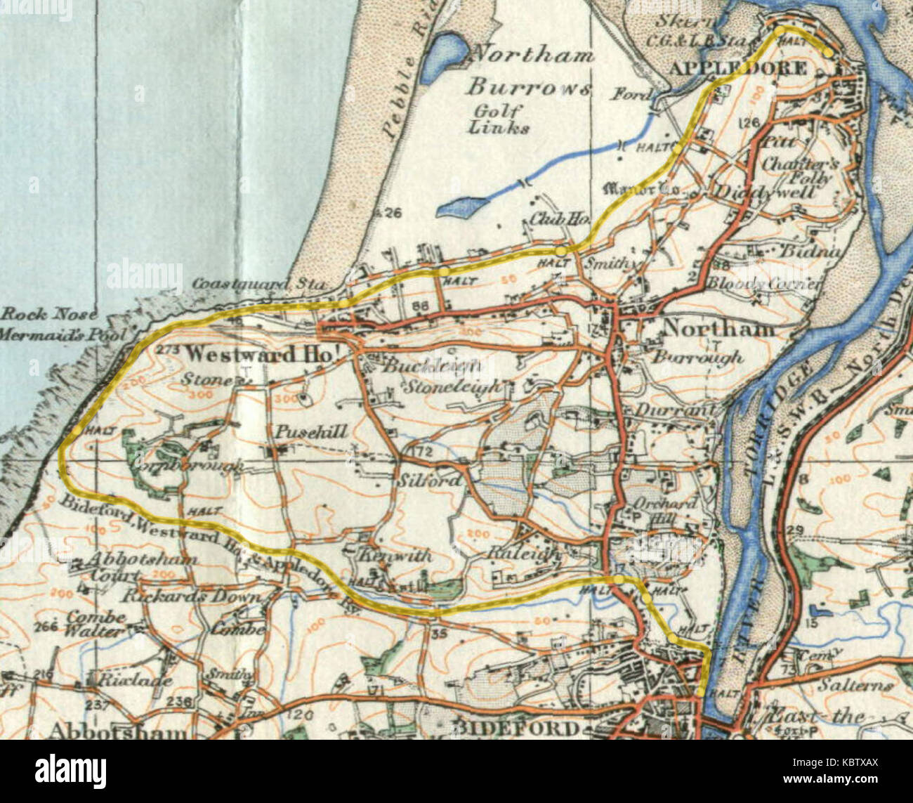 Map BWHA Railway Stock Photo - Alamy