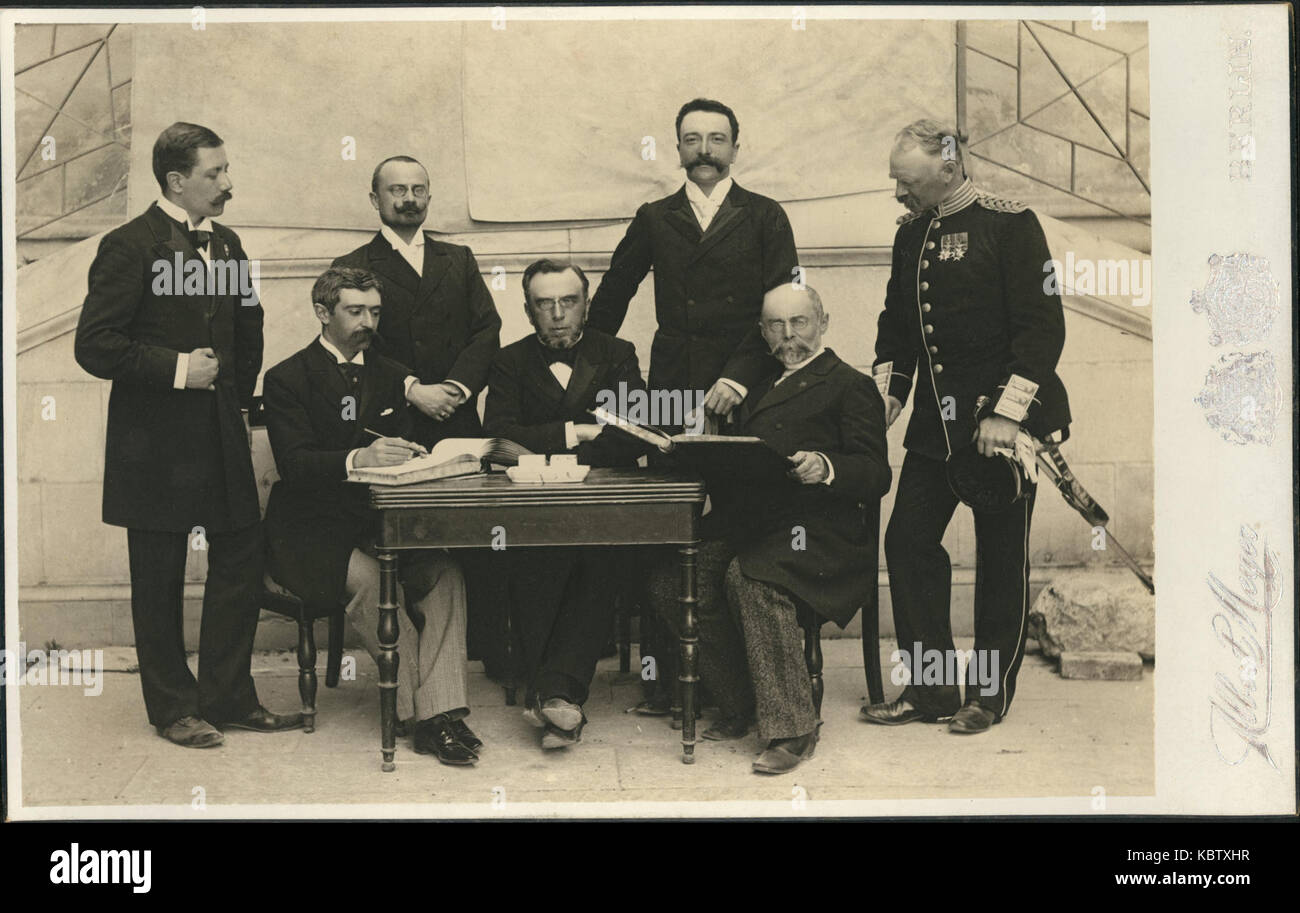 Meyer Albert The members of the First International Olympic Committee ...