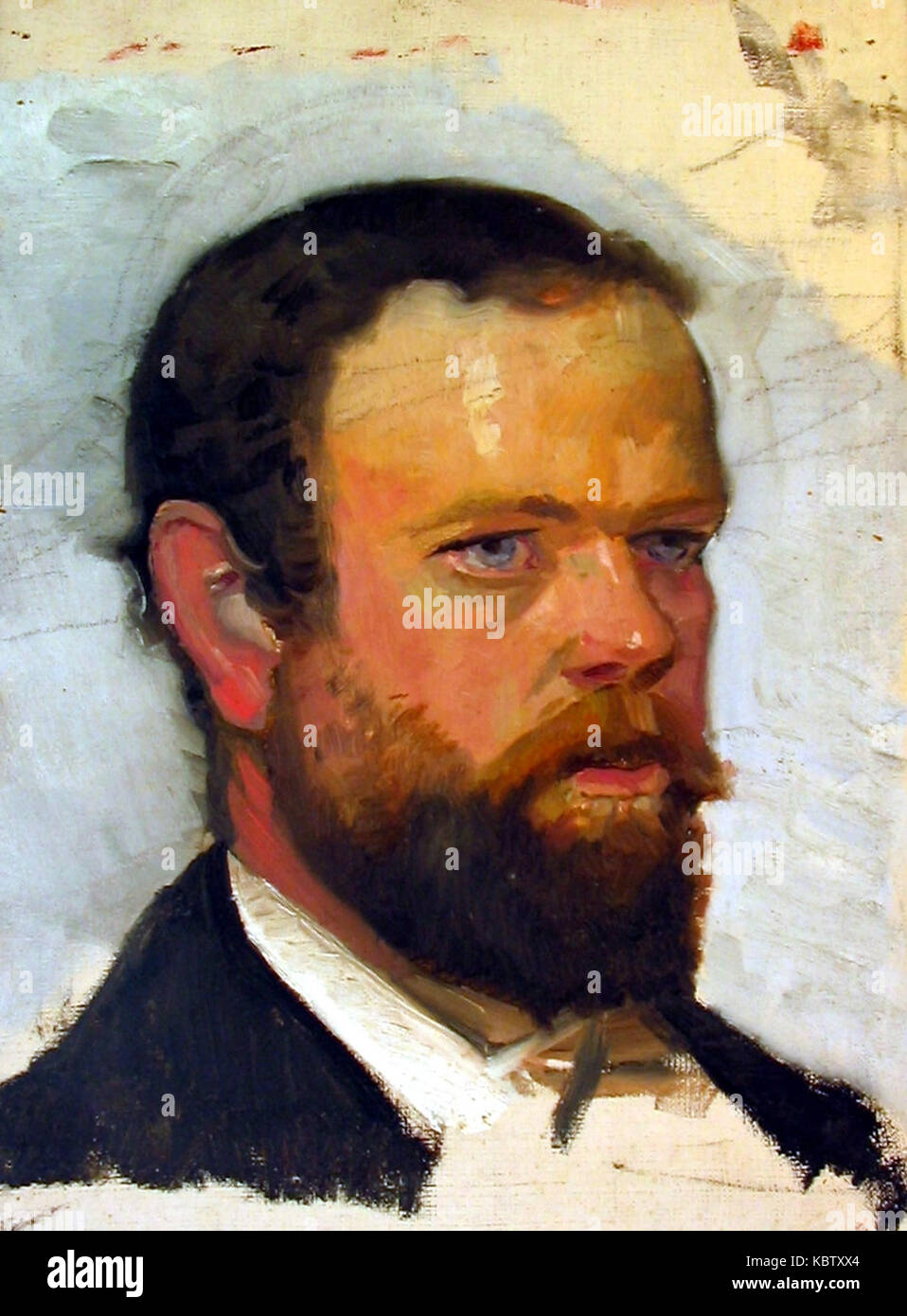Michael Ancher Unfinished portrait of Adrian Stokes Stock Photo - Alamy