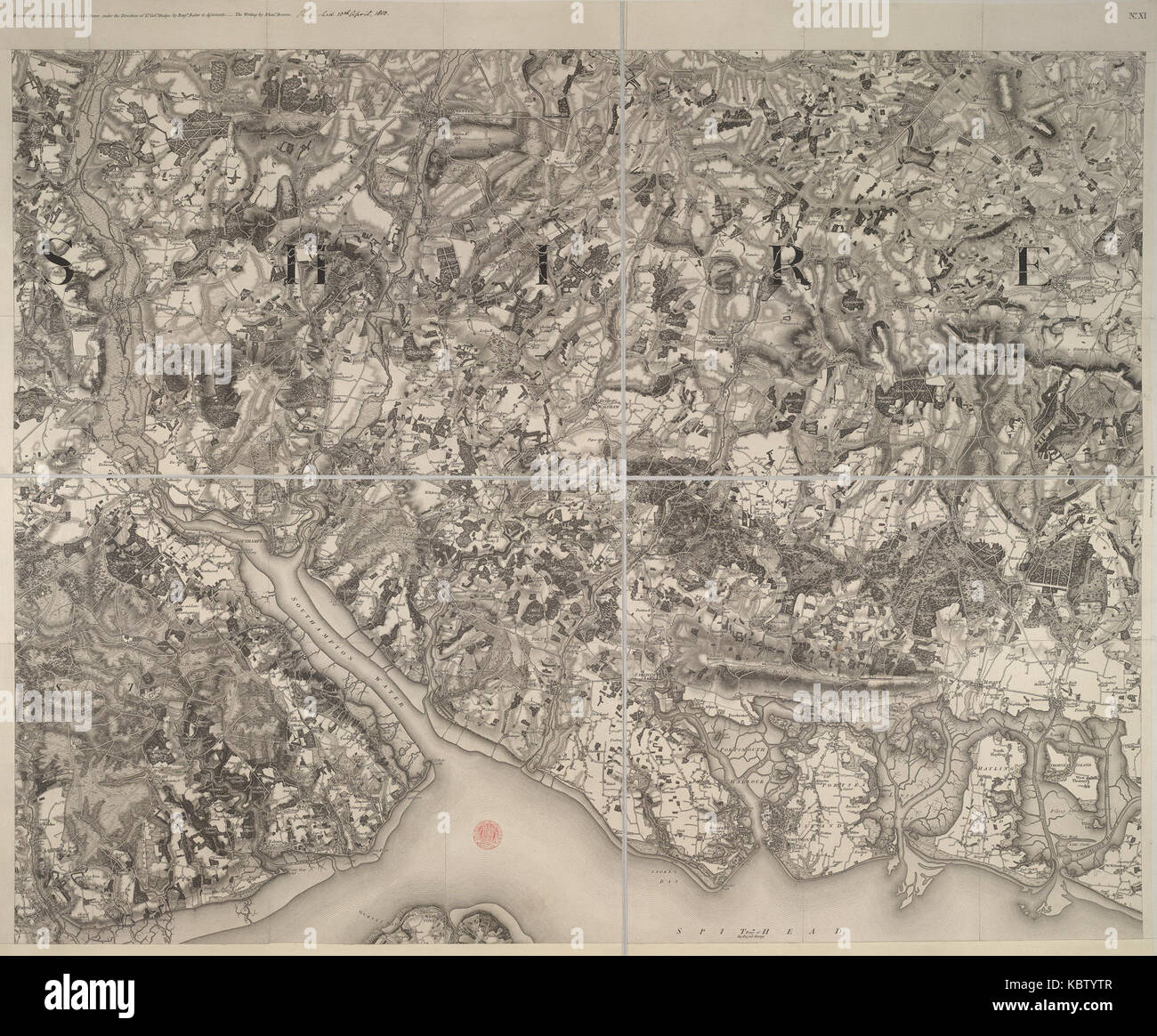 An old series map from the Ordnance Survey, showing detailed ...
