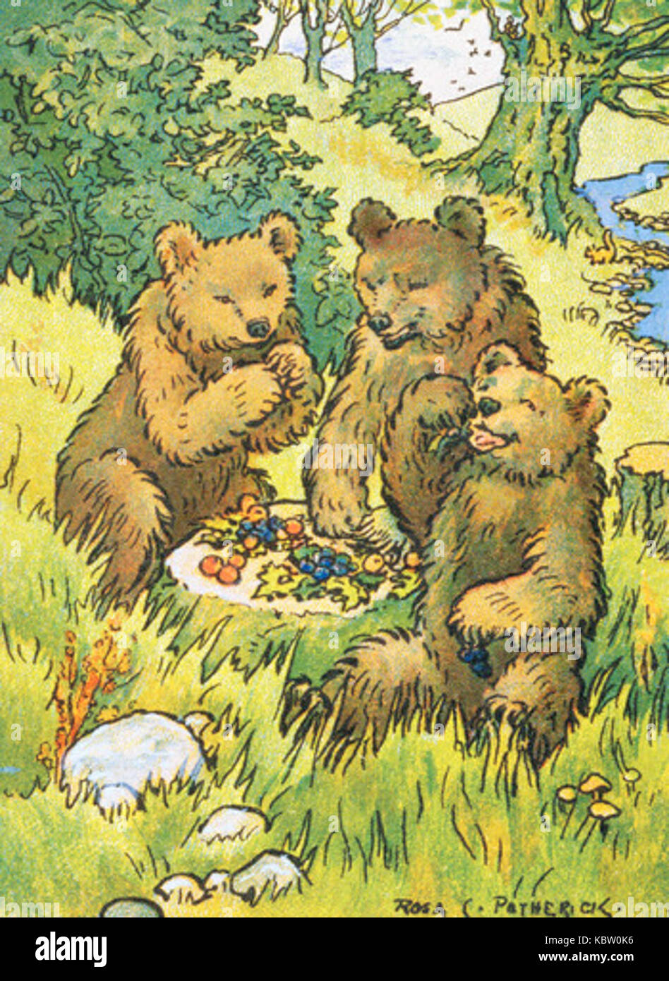 Three bears illustration hi-res stock photography and images - Alamy