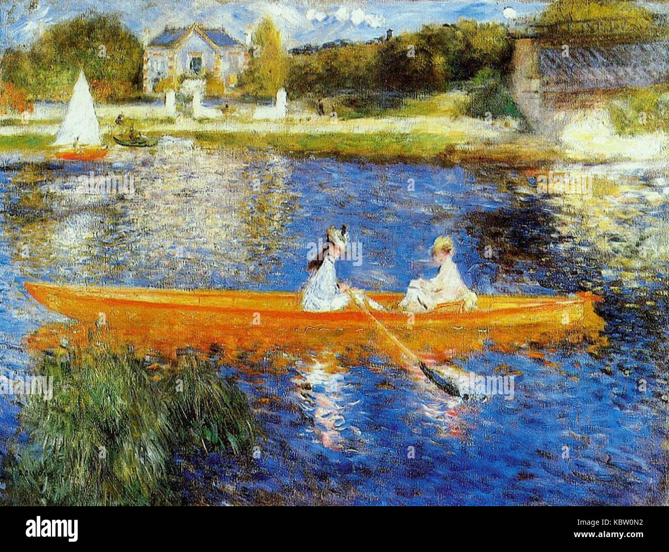 This image features a famous painting by Pierre Auguste Renoir, a ...