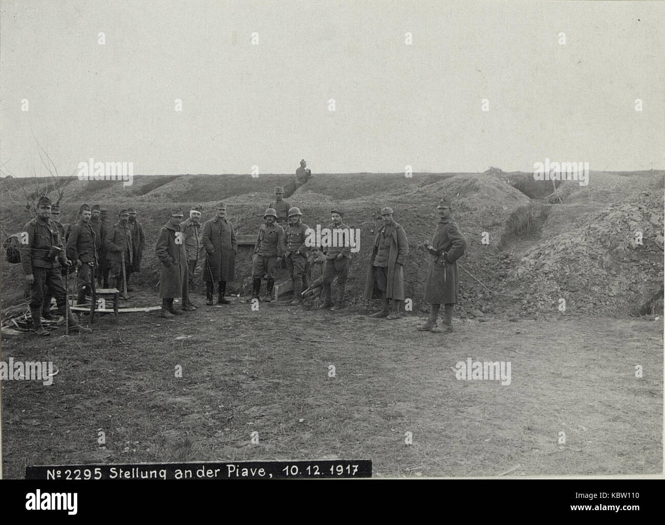 A historical illustration depicting the Piave Front during World War I ...