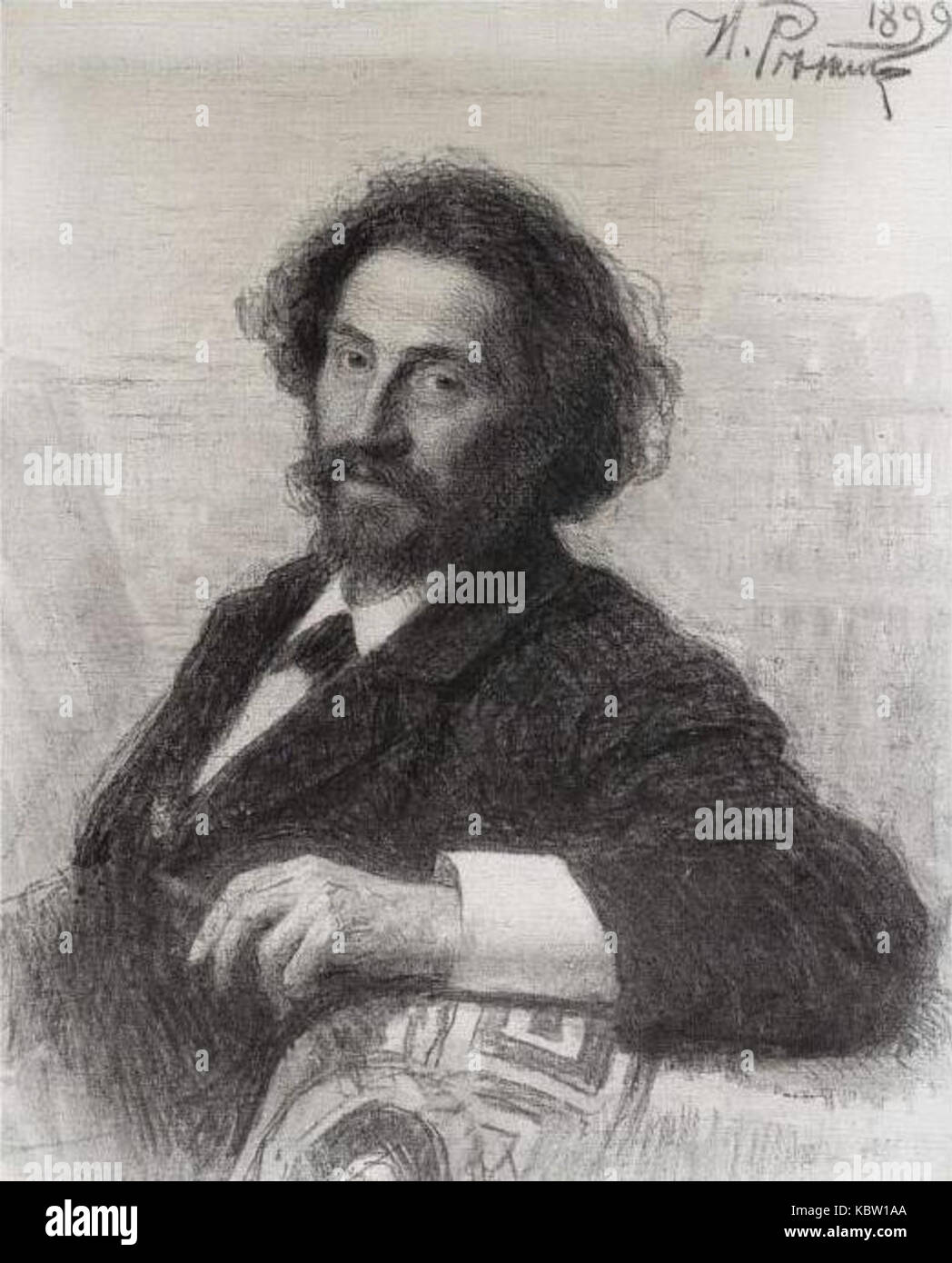 Repin selfportrait 1899 Stock Photo - Alamy