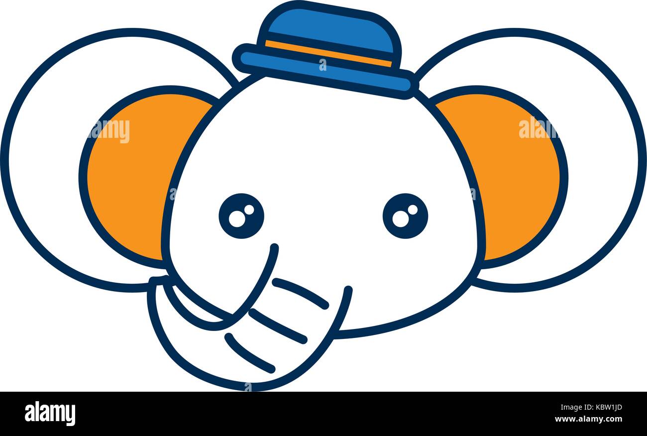 cute elephant icon over white background vector illustration Stock ...