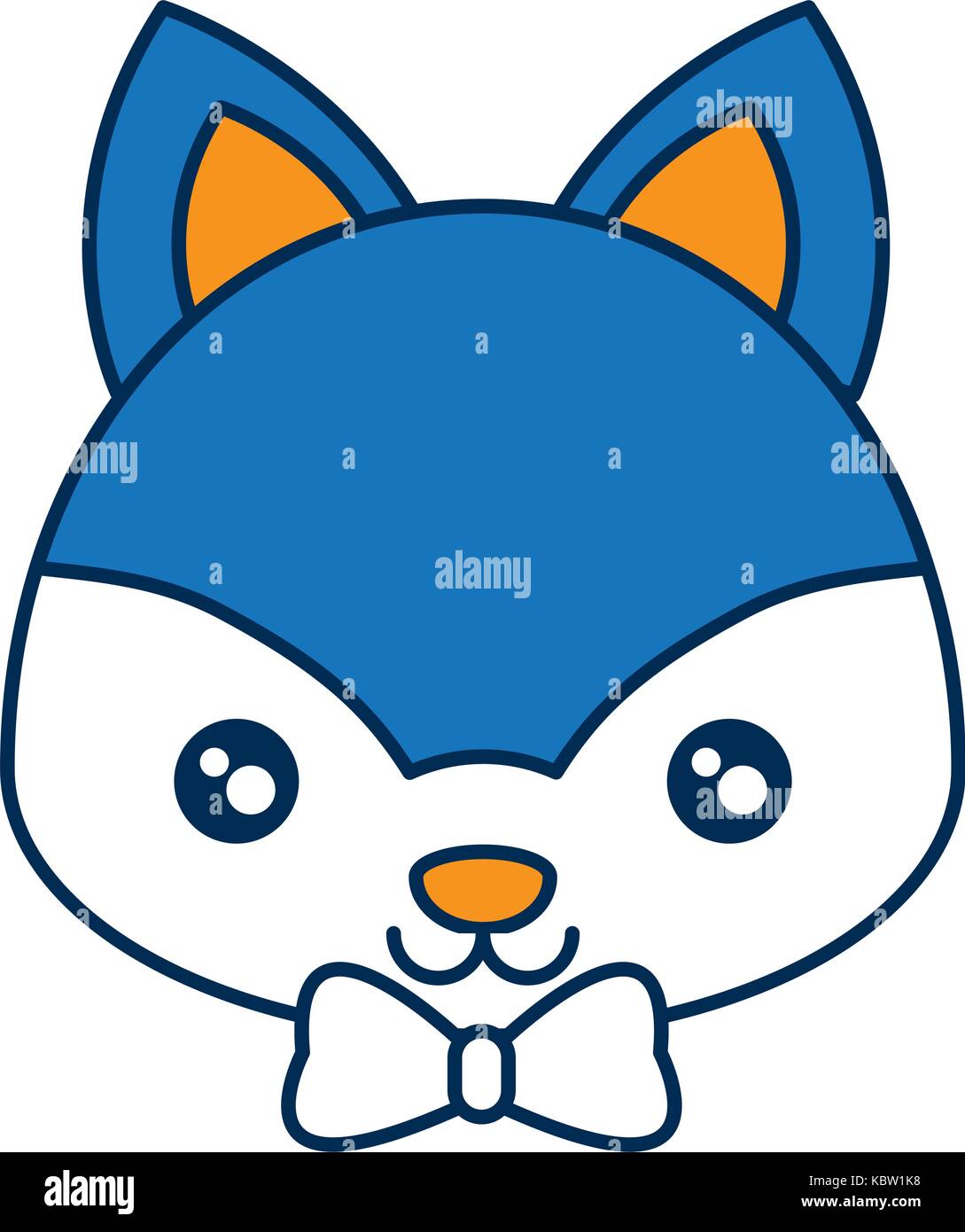 cute fox icon over white background colorful design vector illustration ...