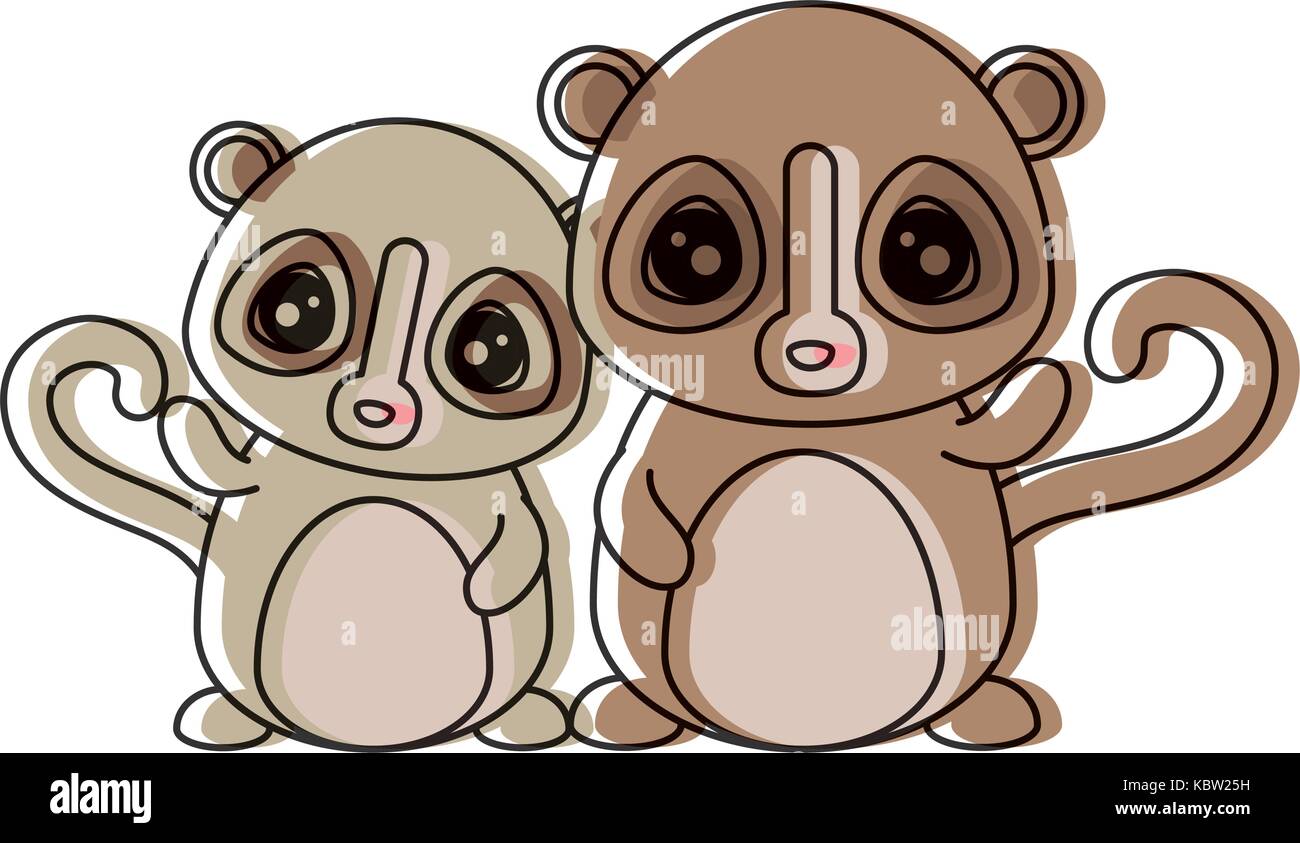 cute spectacled bears icon over white background vector illustration ...