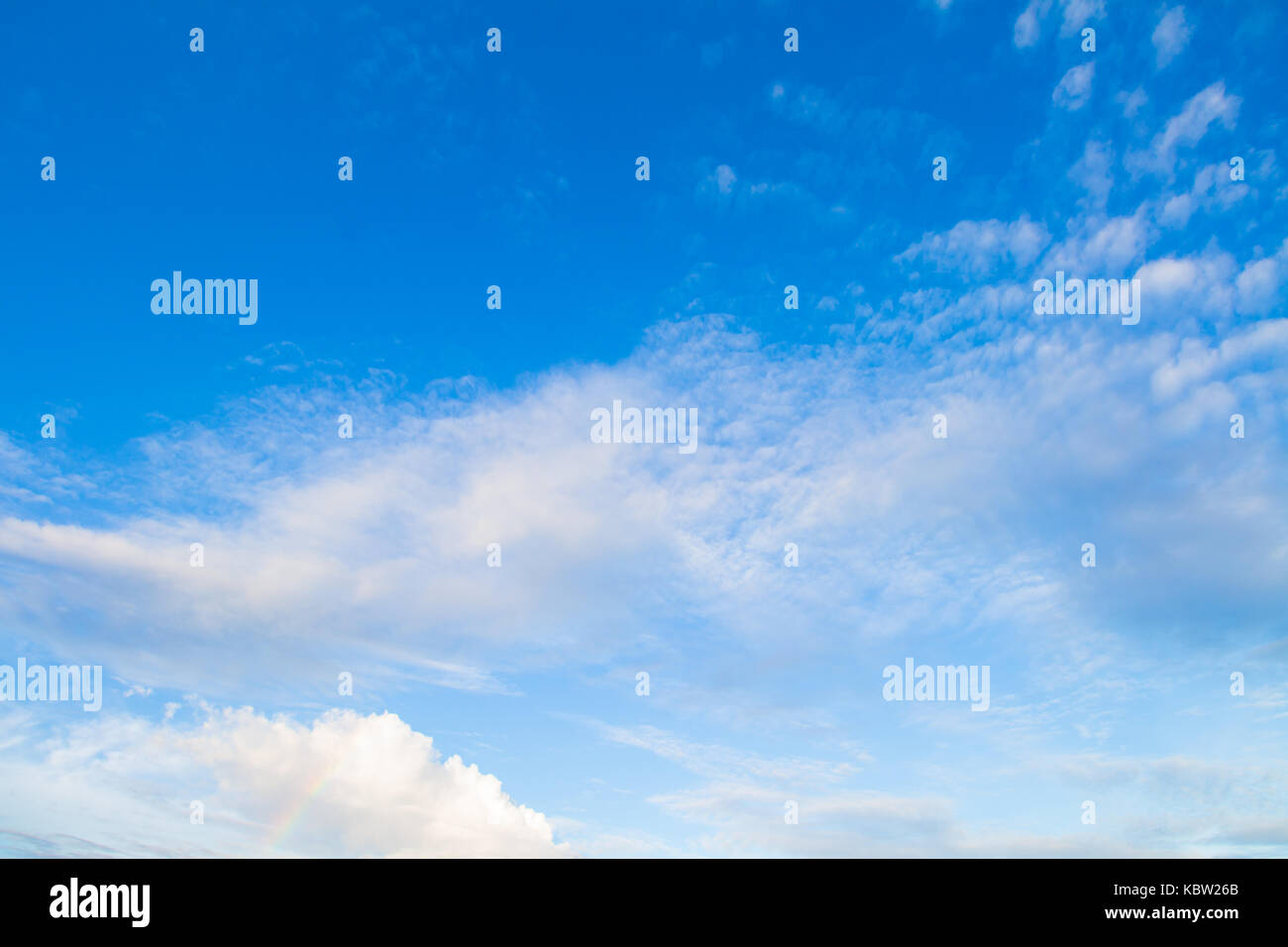 Panorama shot of blue sky and clouds in good weather days Stock Photo ...