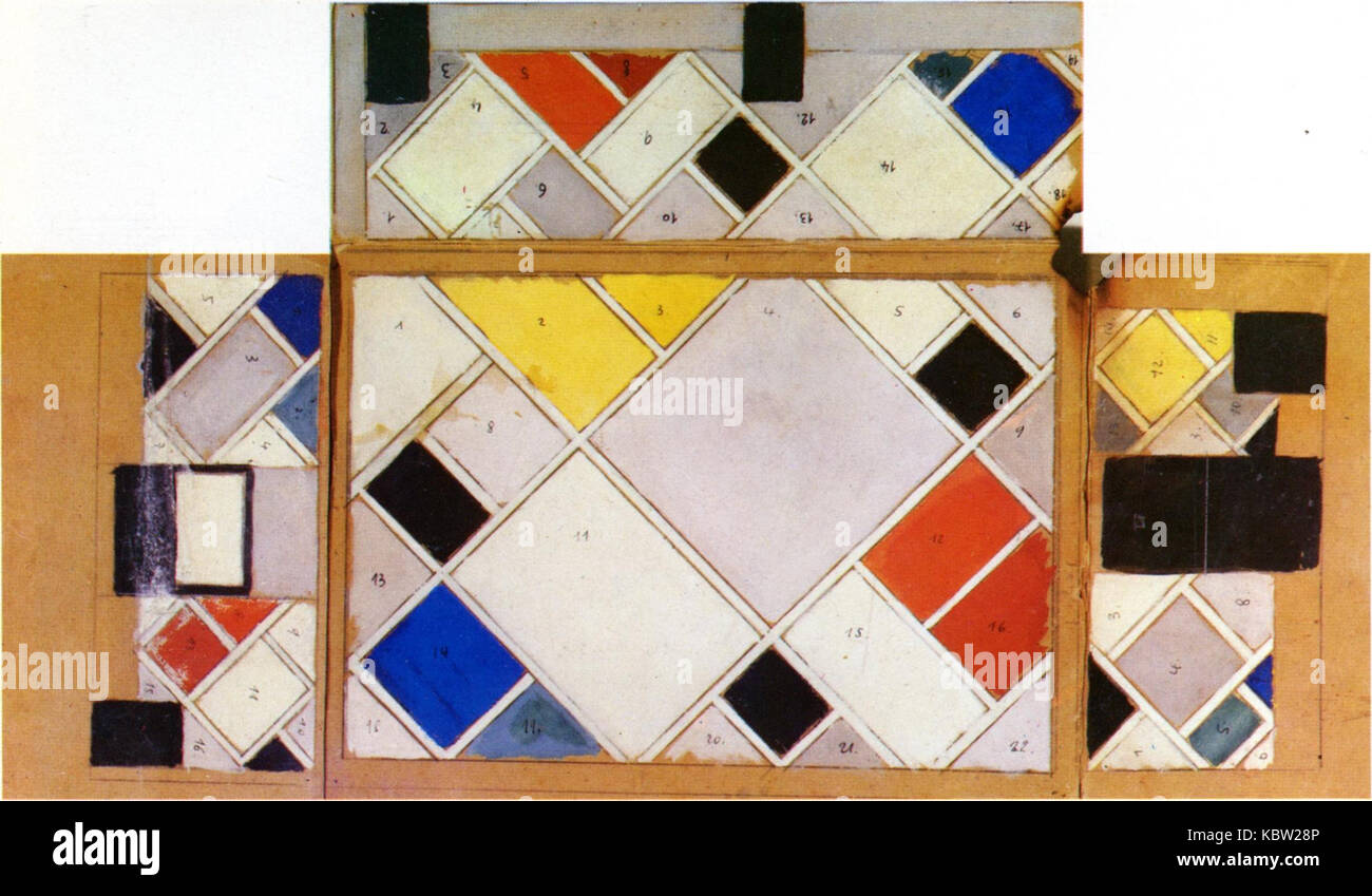 Theo van Doesburg's work, seen here before restoration, demonstrates ...