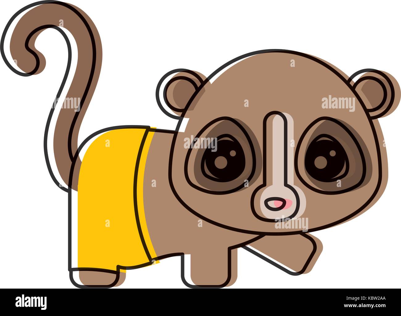 cute spectacled bear icon over white background colorful design vector ...