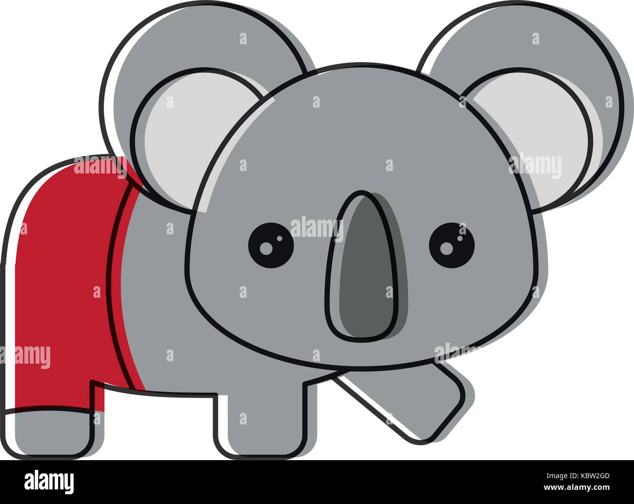 cute koala icon over white background colorful design vector ...