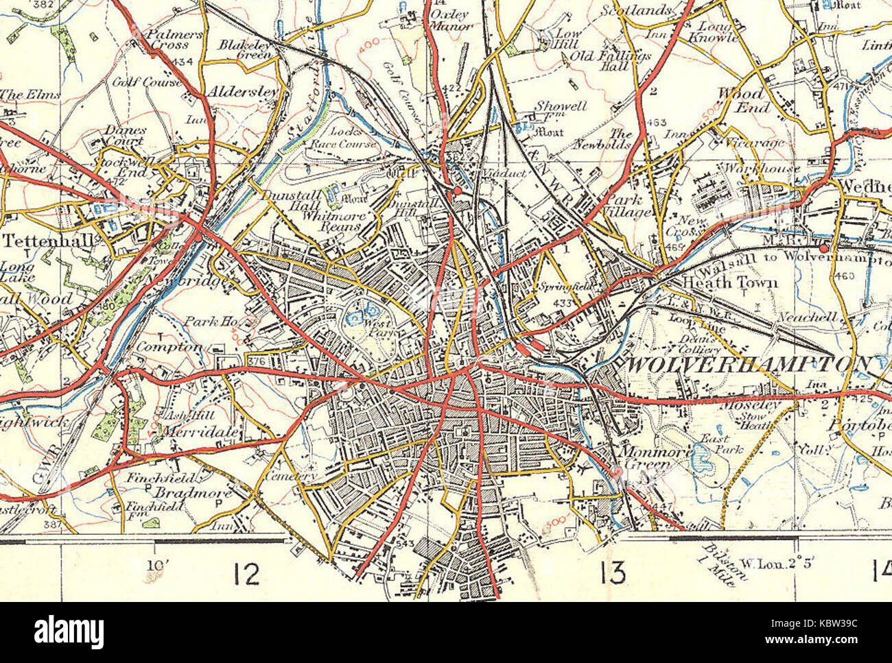 Wolverhampton map hi-res stock photography and images - Alamy