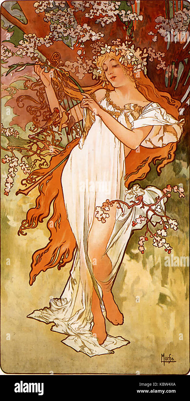 Alfons mucha woman hi-res stock photography and images - Alamy