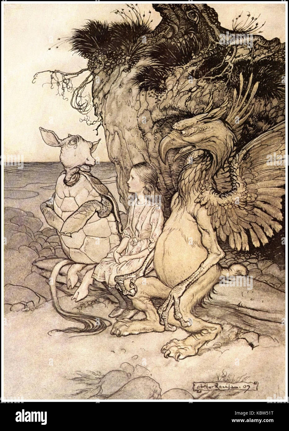 Alice in Wonderland by Arthur Rackham 13 That's very curious Stock ...