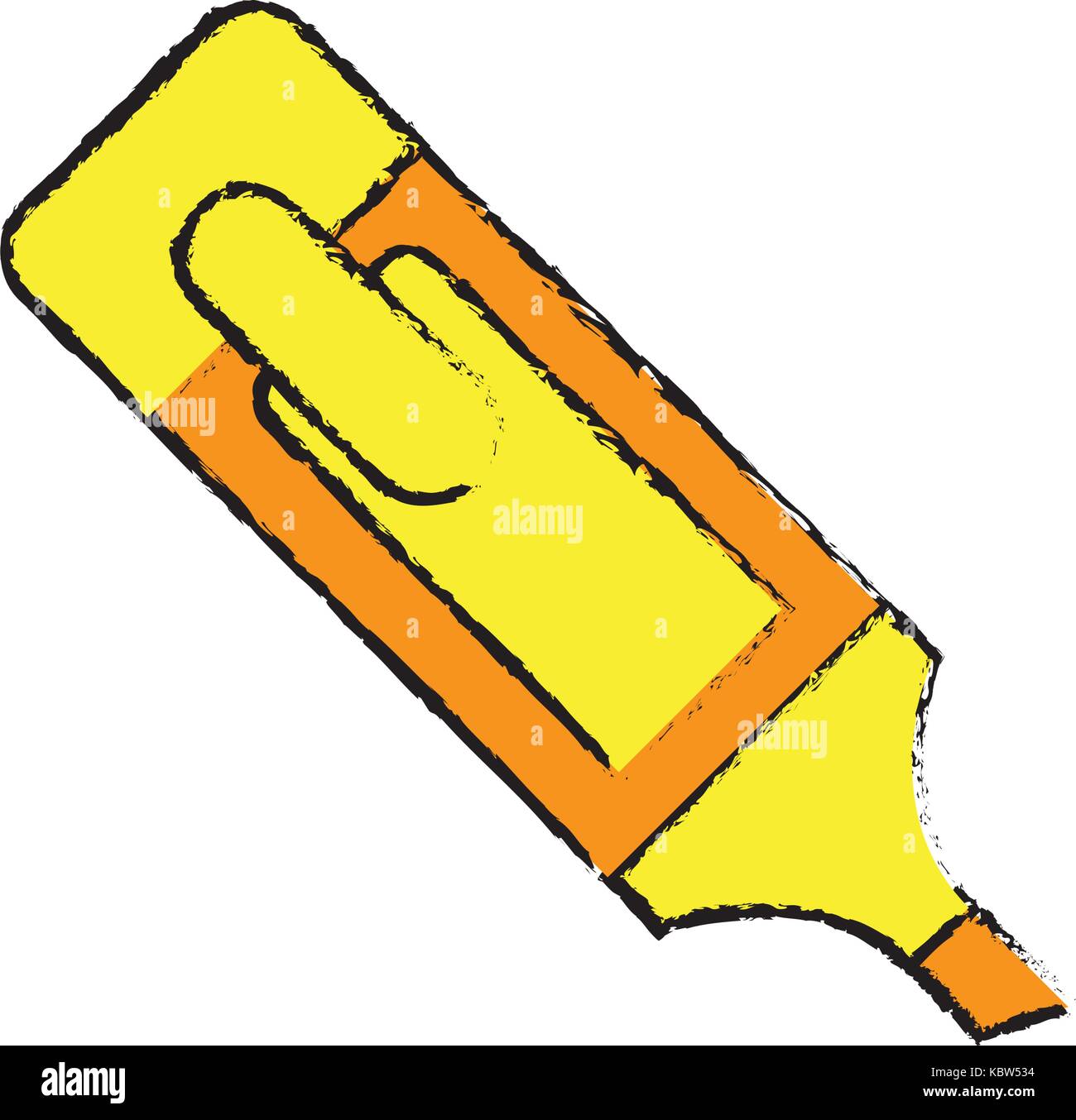 highlighter pen icon over white background vector illustration Stock ...